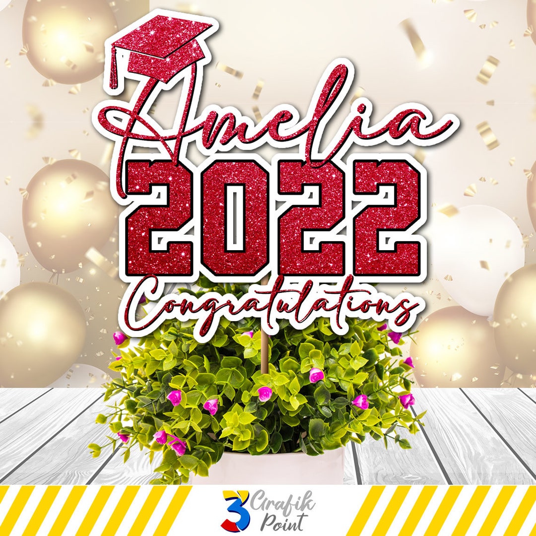 2022 Graduation Centerpiece 2022, Class of 2022 Cake Topper, Graduation ...