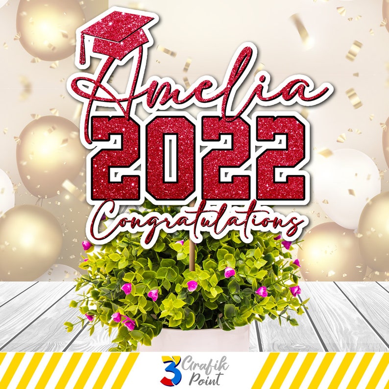 2022 Graduation Centerpiece 2022 Class of 2022 Cake Topper - Etsy