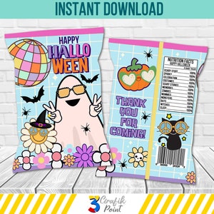 Groovy Halloween Chip Bag, Retro Halloween Chip Bag, Groovy Halloween ...