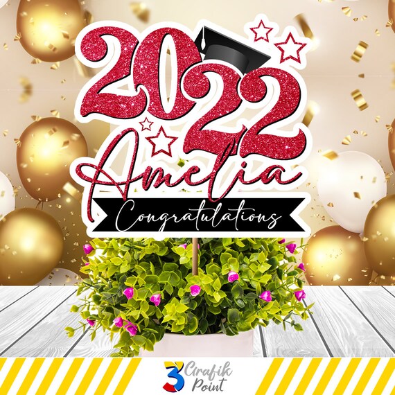 2022 Graduation Centerpiece 2022 Class of 2022 Cake Topper - Etsy