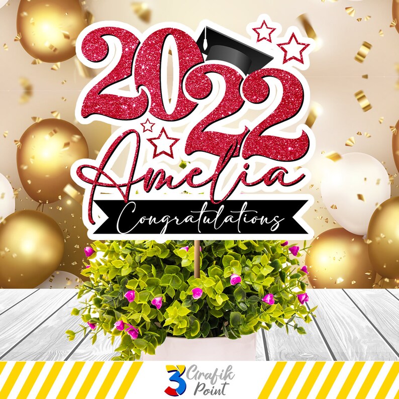 2022 Graduation Centerpiece 2022 Class of 2022 Cake Topper - Etsy