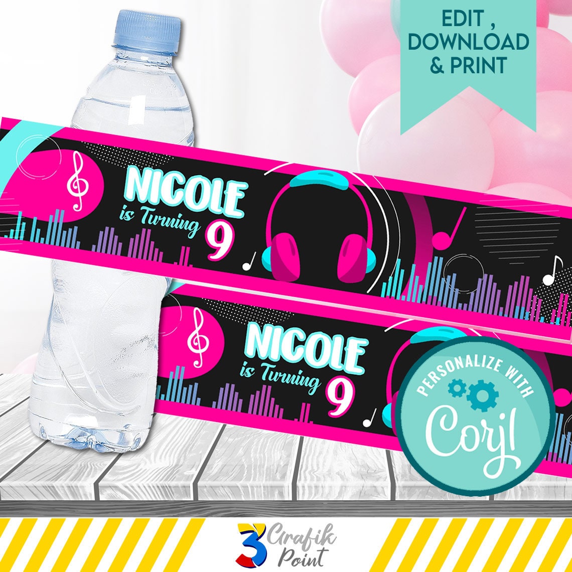 Editable Bundle Party Musical Pack Printable Musical Favor | Etsy