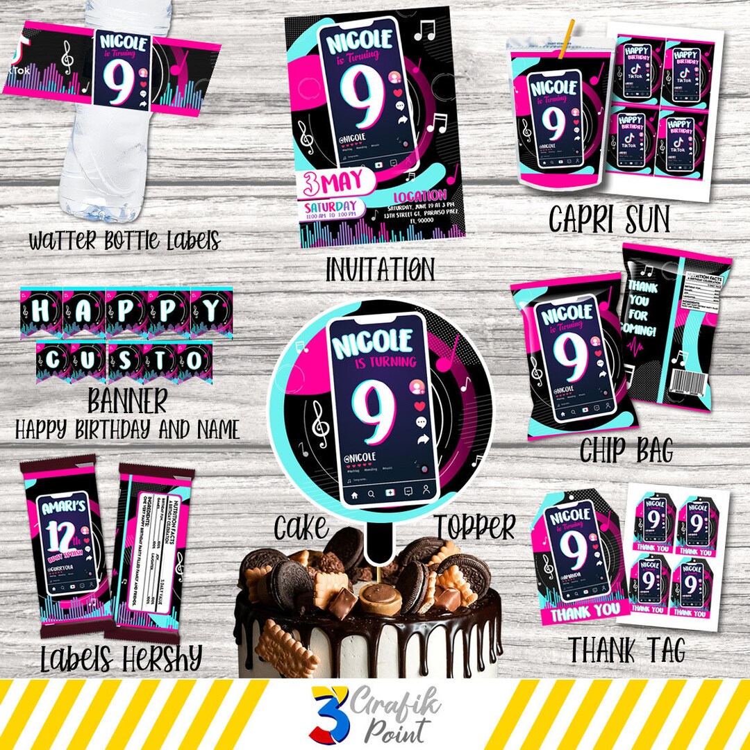 Party Musical Pack Printable, Musical Favor Bag, Musical Chip Bag ...