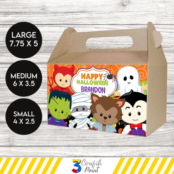 Paper & Party Supplies Paper Halloween box stickers Digital Printable ...