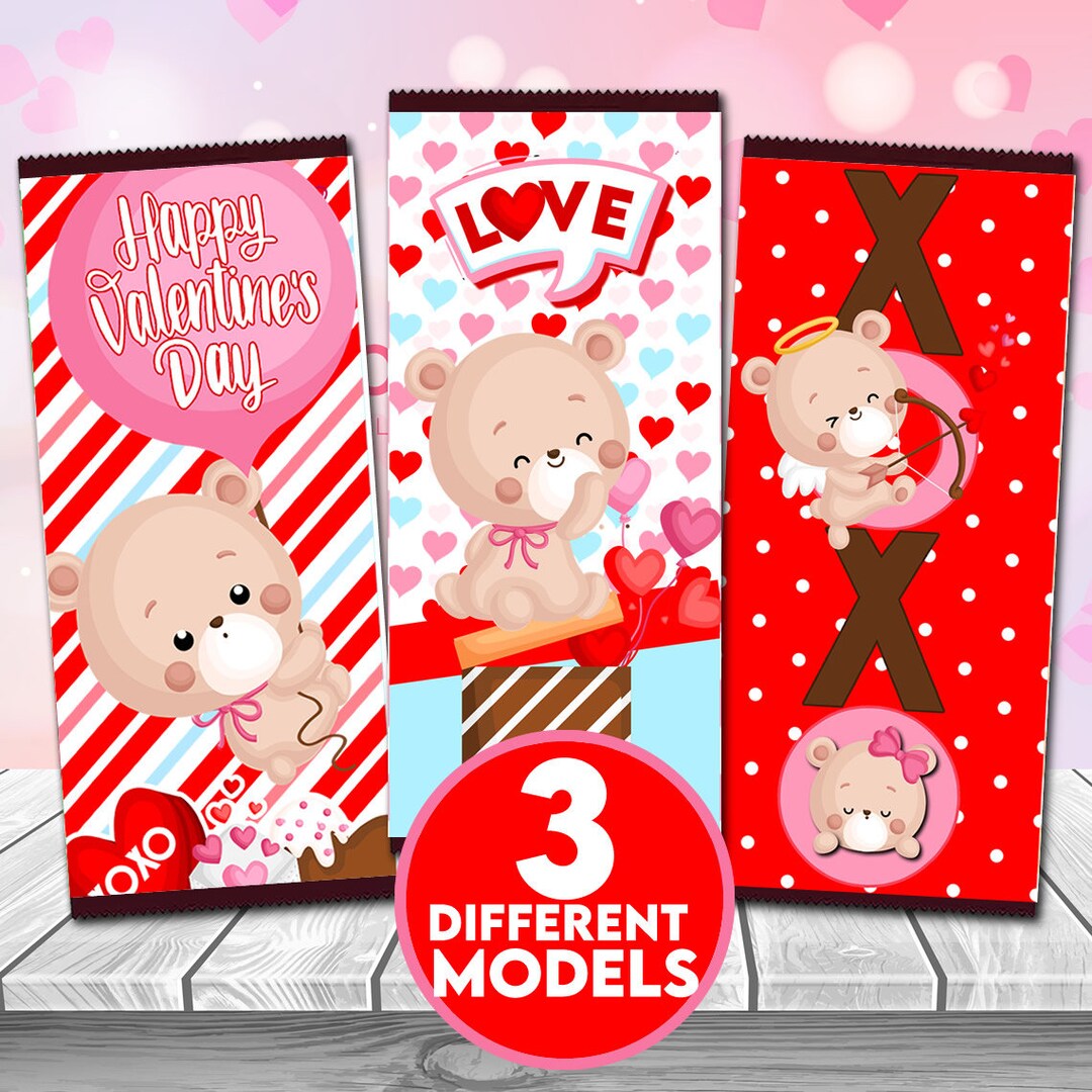 Valentine's Day Candy Wrapper, Love Candy Wrapper, Valentine Candy ...