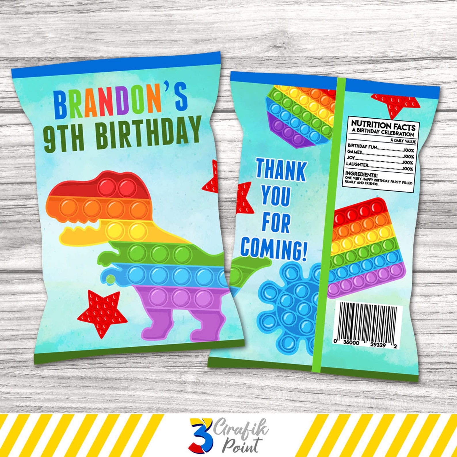 Pop It chip bag Pop Fidget chip bag Pop It Fidget Toy | Etsy