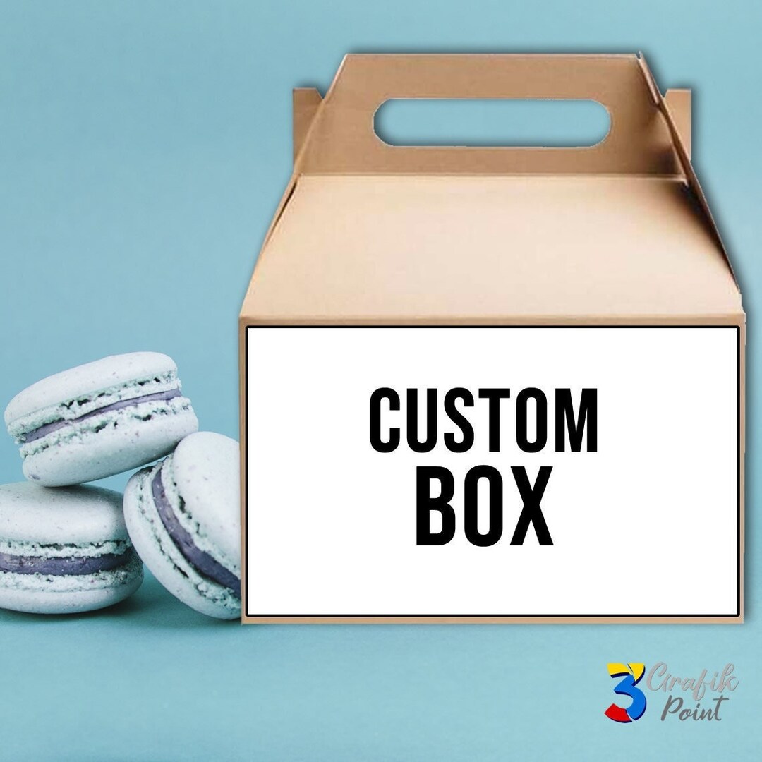 Custom Gable Gift Box Printable, Custom Gift Box, Custom Box Label ...