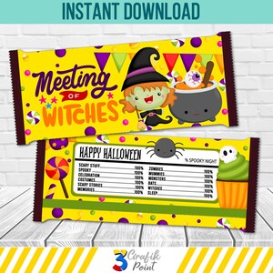 Halloween Candy Wrapper, Halloween Candy Labels, Halloween Chocolate ...