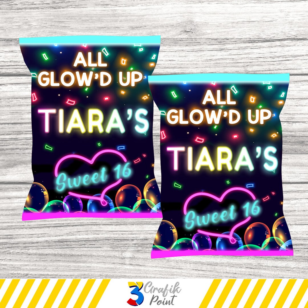 Editable Neon Fruit Snack, Glow Sweet 16 Fruit Snack, Neon Glow Party ...