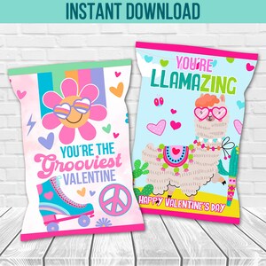 Valentine's Day Chip Bag Template Pack, 10 Designs (instant Download ...