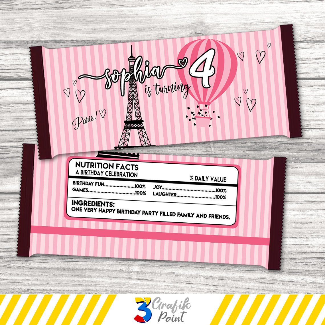 Paris Candywrapper Paris Candy Bar Paris Birthday Paris - Etsy España