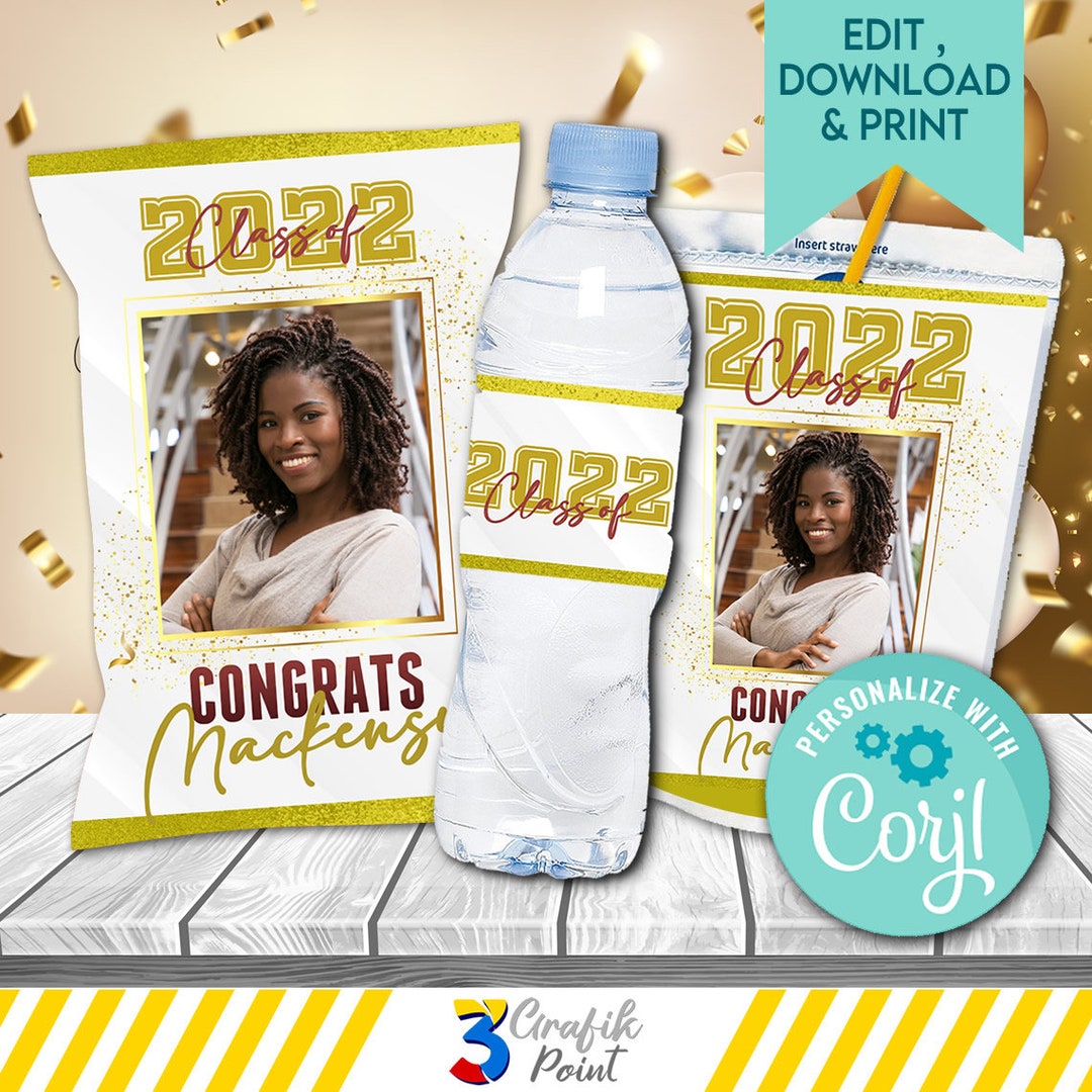 Editable Graduation Labels Bundle, Class of 2023 Capri Sun ...