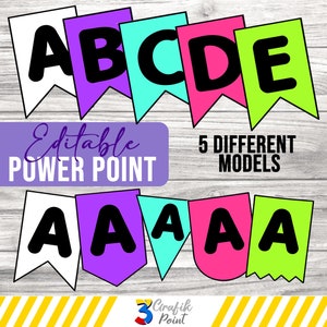 Editable BANNER TEMPLATE Bunting Display Banners Printable - Etsy