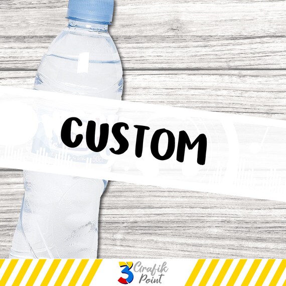 CUSTOM RUSH 12 Hours Water Bottle Label Custom Water Bottle | Etsy