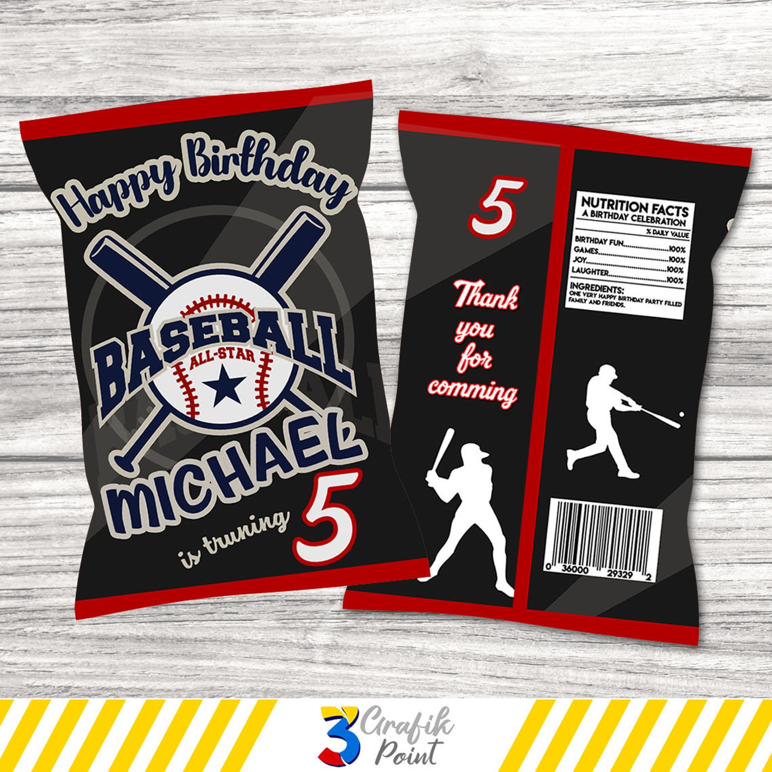 Baseball Chip Bag Sport Chip Bag Baseball Topper Baseball | Etsy