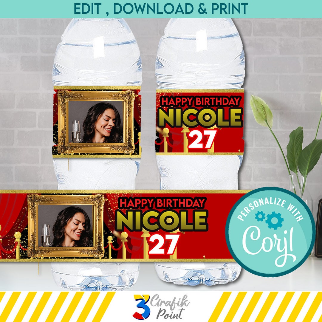 Red Carpet Water Labels , Hollywood Red Carpet Water Labels, Hollywood ...