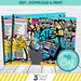 Editable Hip Hop Chip Bag Template, Graffiti Chip Bag, Party Birthday ...
