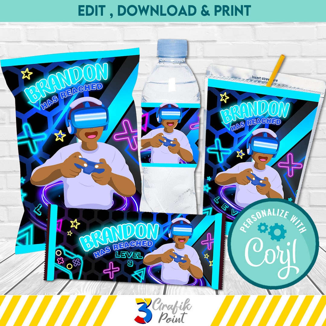 Virtual Reality Chip Bag Template Vrfavor Bag Gamer - Etsy