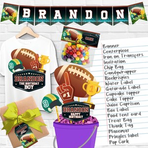 Football Birthday Bundle Touchdown Treasures: Football Party ...