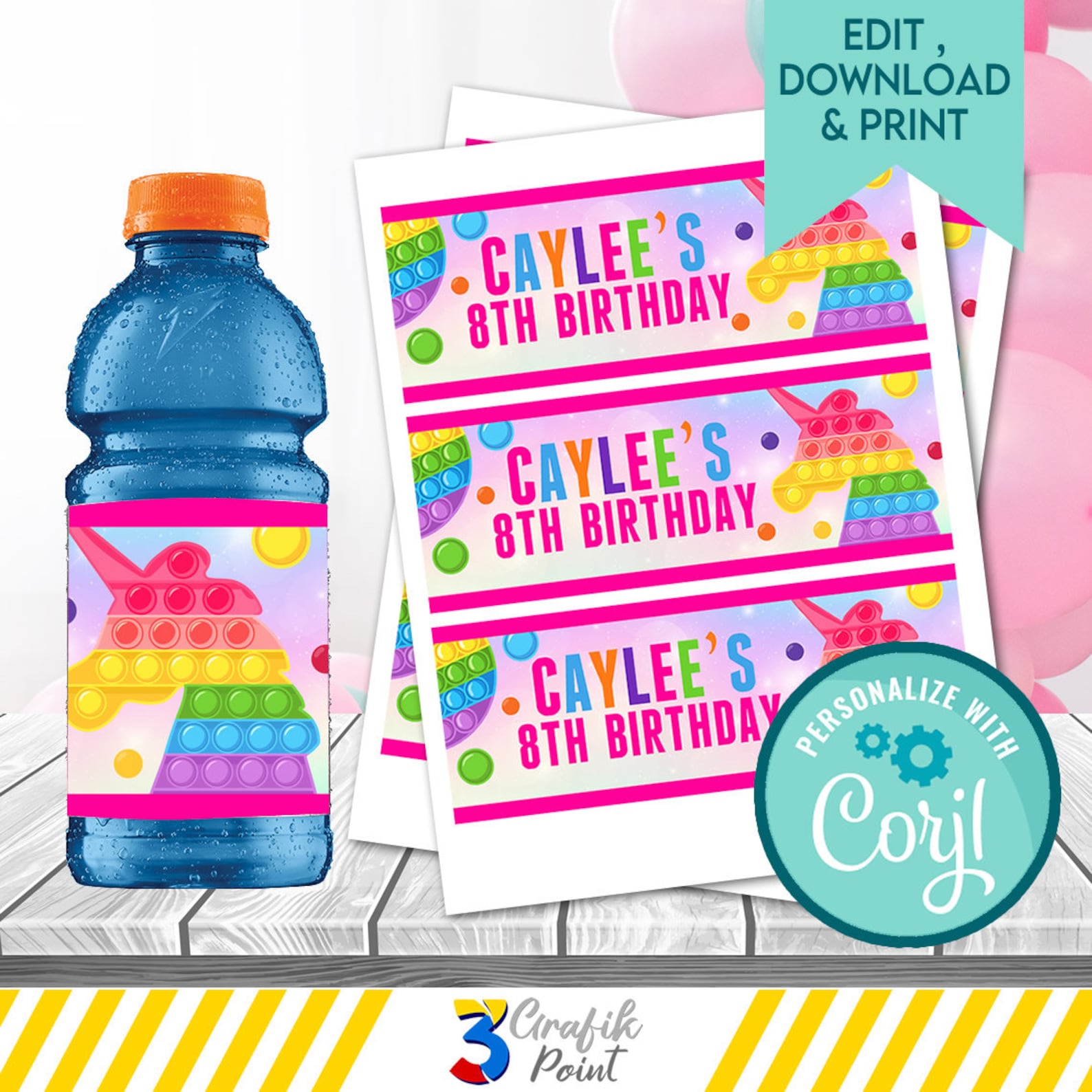 Pop It Gatorade Label Pop Fidget Gatorade Label Pop It - Etsy