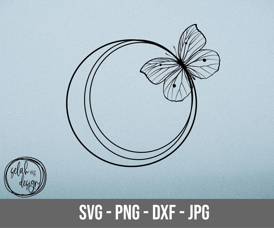 Butterfly Svg Butterfly Circle Svg Gift for Her Svg - Etsy