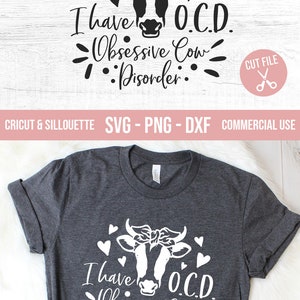 Obsessive Cow Disorder Svg Cow Svg Farm Svg Farm Cow Svg | Etsy