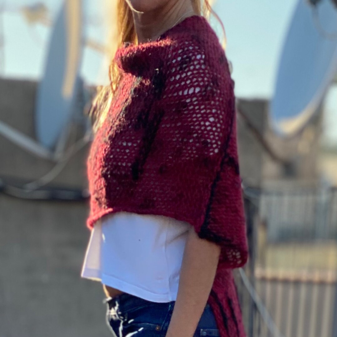 Small PONCHO, UMAUMA, Ideal Autumn, Cape Poncho Wool Sheep and Felt ...