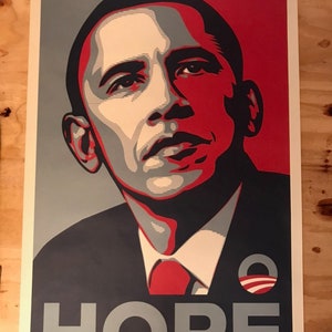 Shepard Fairey Obama HOPE ORIGINAL 2008 OBEY Street Poster 24x36 - Etsy