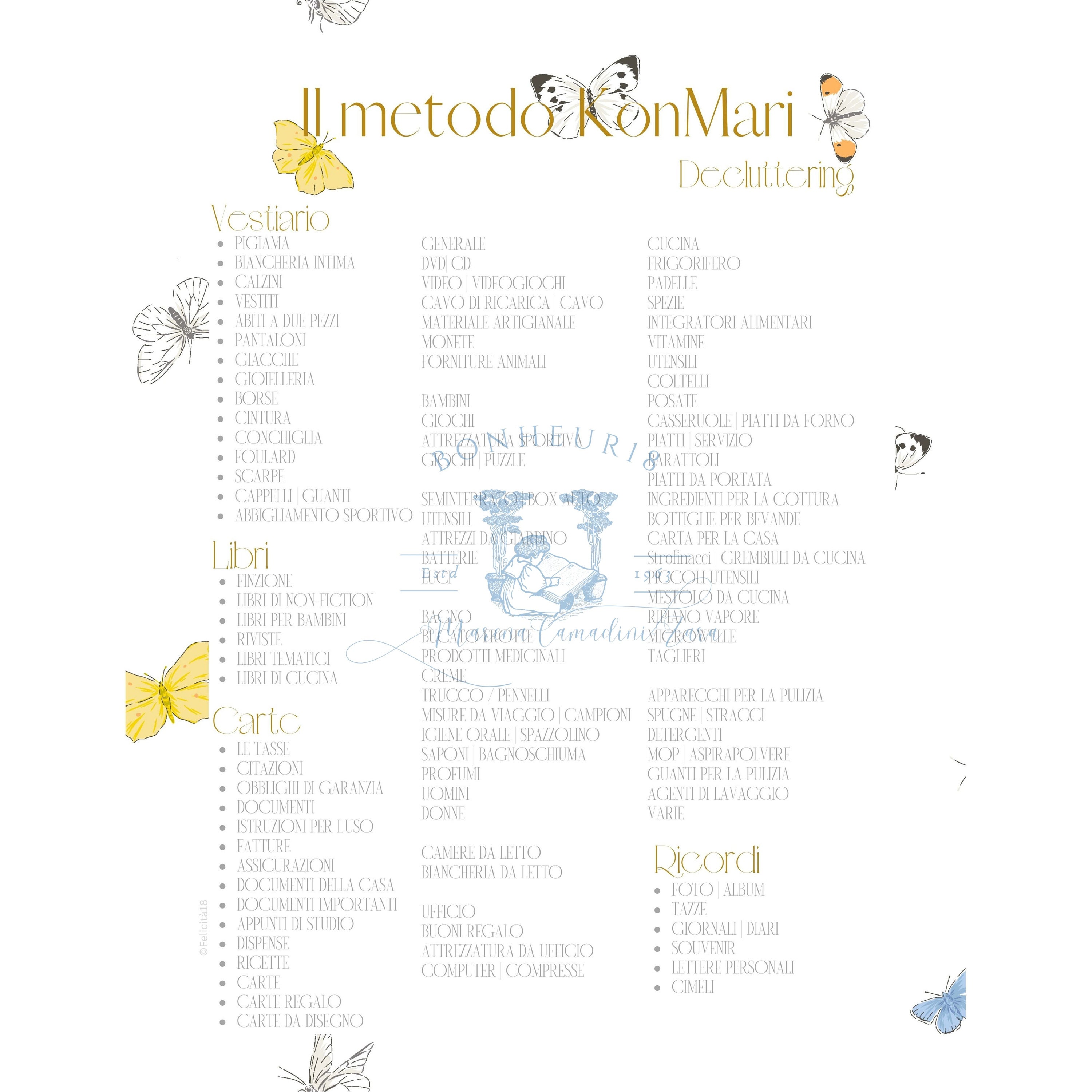 Marie Kondo Konmari Method, Italiano, Cleaning Up, Declutter ...