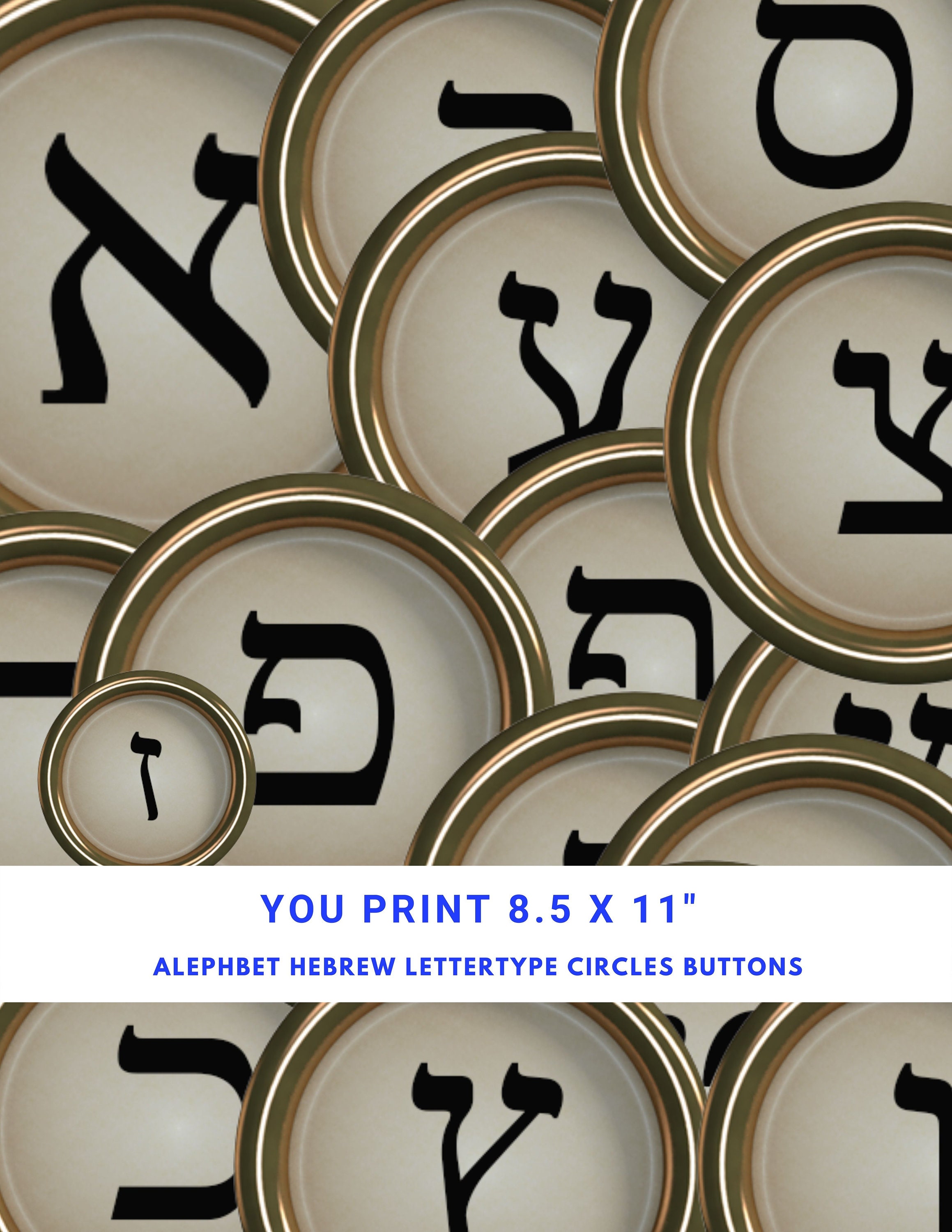 Vintage Hebrew Letters Alphabet Alefbet Stickers,junk Journal,png ...