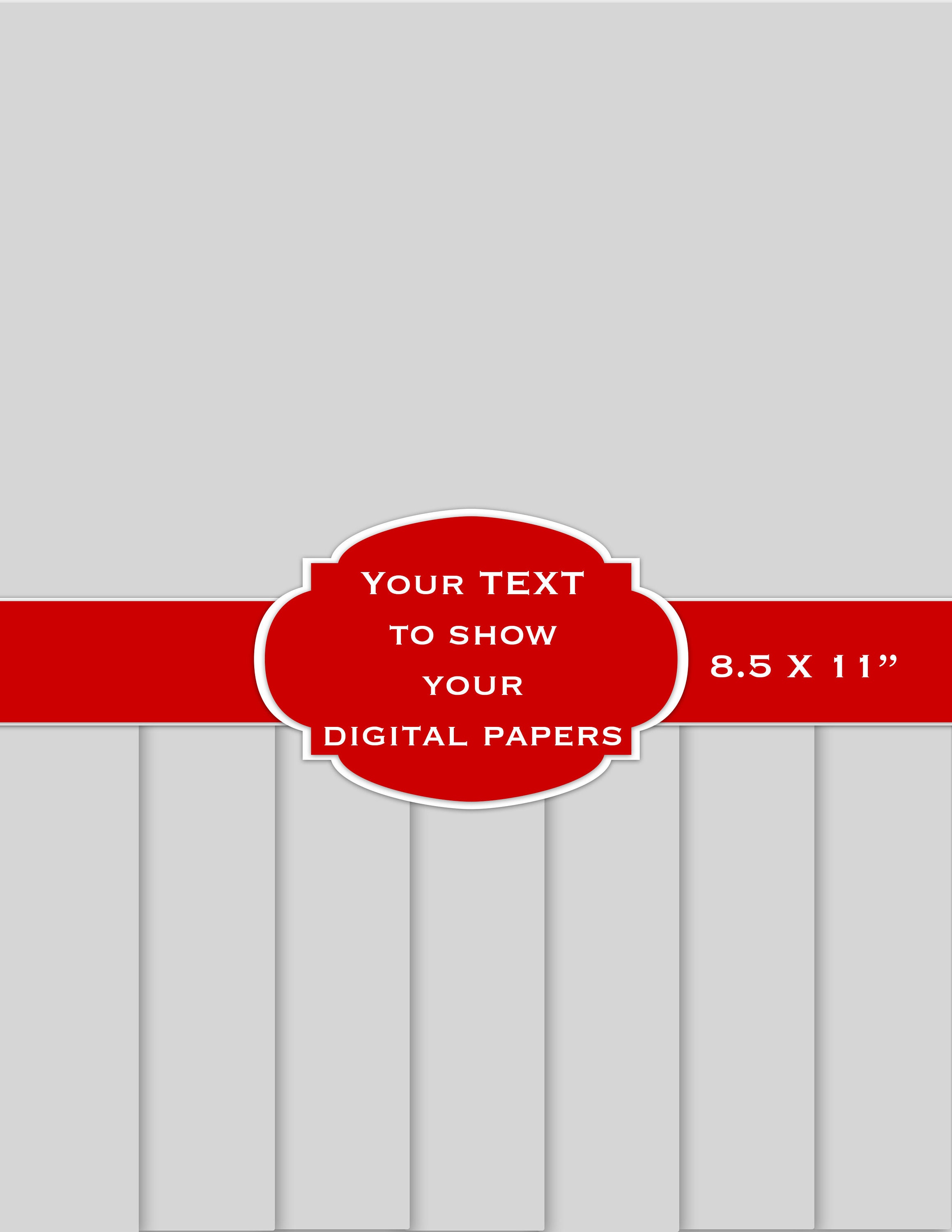 Digital Paper Template Mockup for Showcase 8 Papers | Etsy