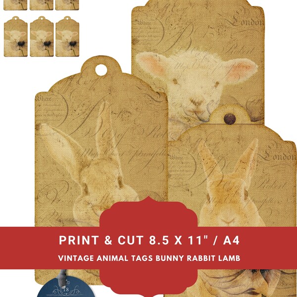Easter Bunny Tags - Etsy