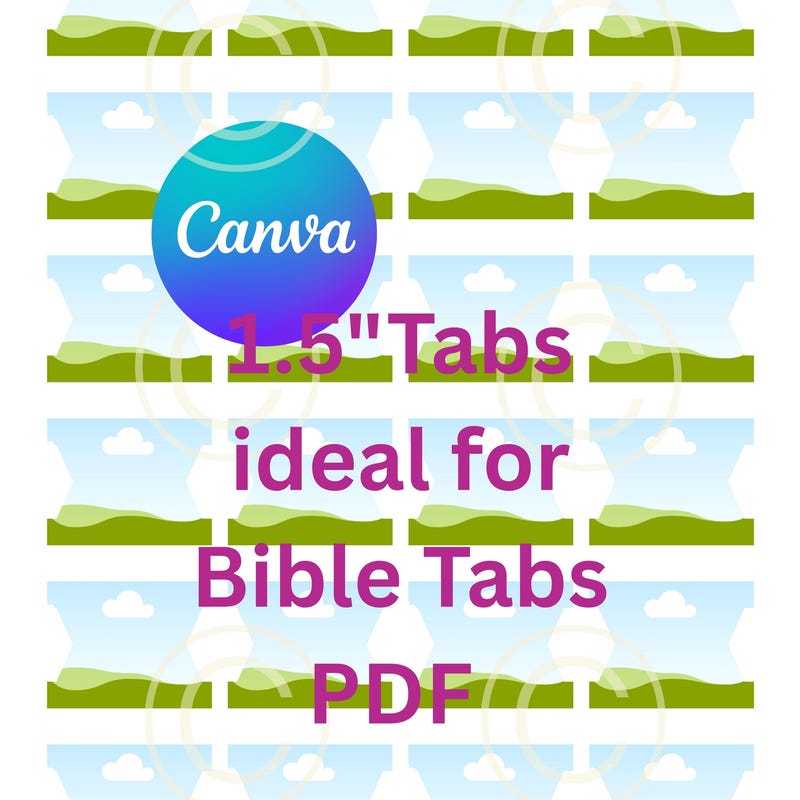 Bible Tabs Pdf Template - Etsy