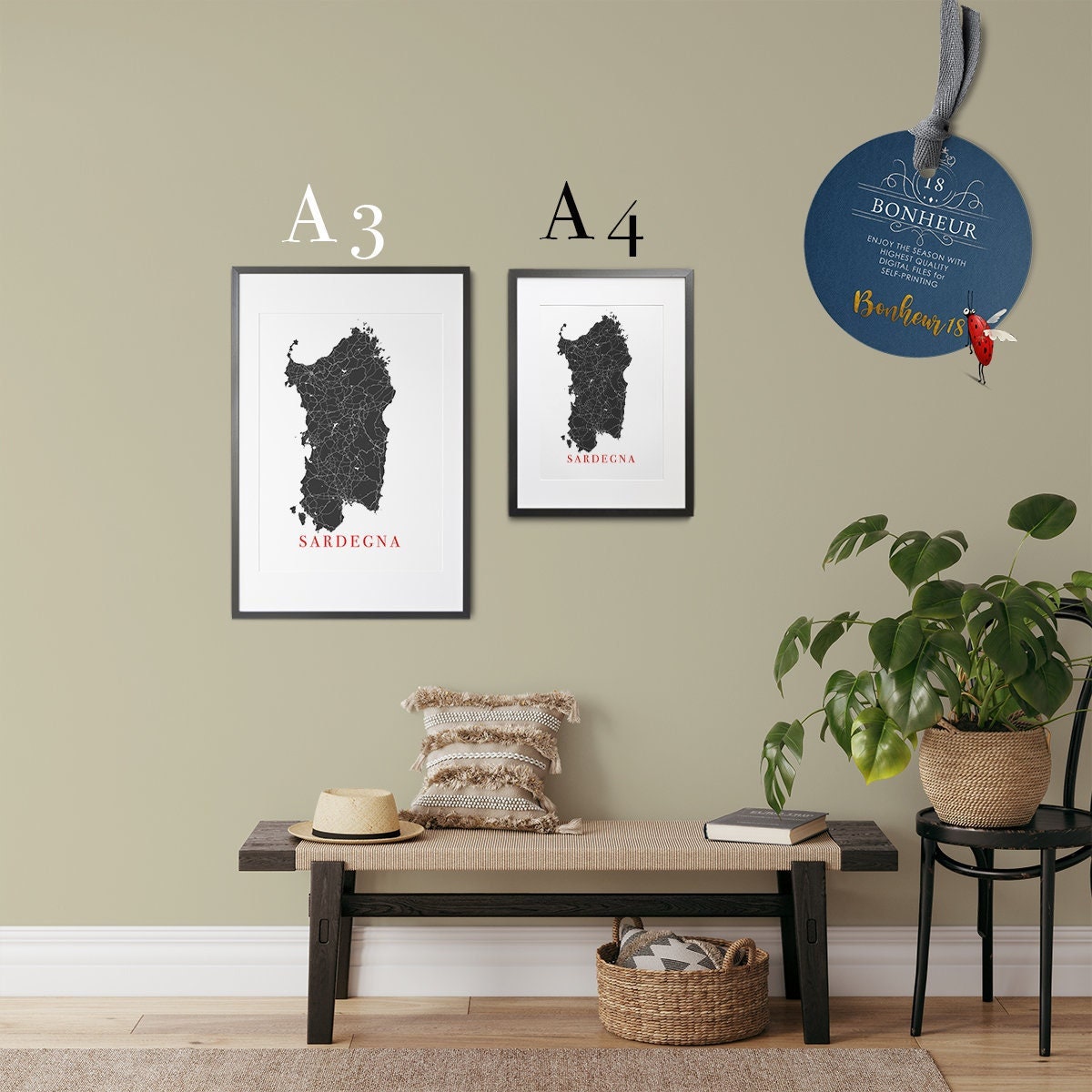 Map of Sardiniamap of Sardegna Poster - Etsy Australia