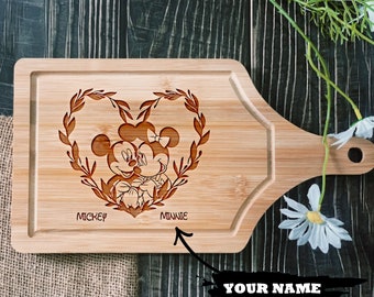 Mickey and Minnie Cutting Board - Etsy