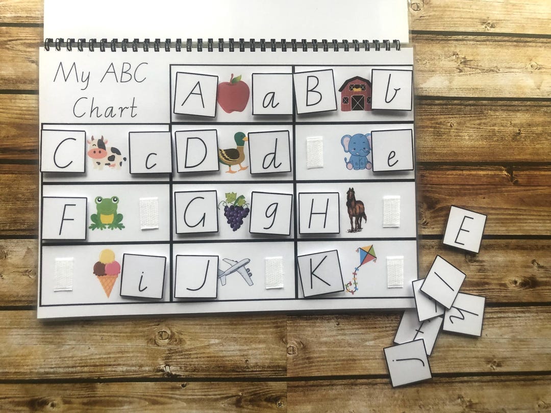 Interactive Alphabet Busy Book, Alphabet Busy Book for Toddler, Quiet ...