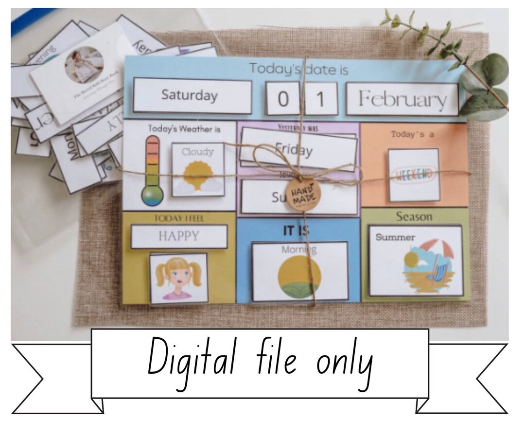 Printable Perpetual Calendar, Preschool Calendar, Homeschool Printable ...
