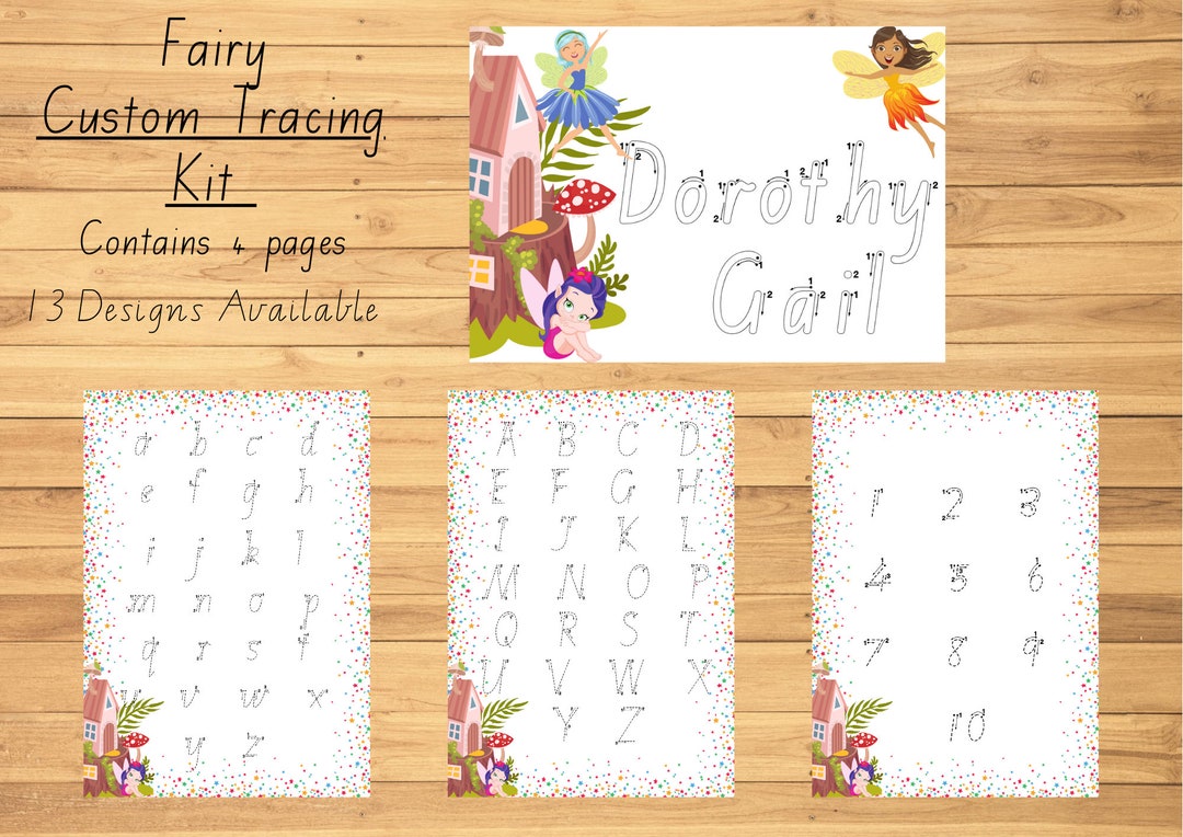 Personalised Name Tracing and Writing Practice, Dry Erase Name Mat ...