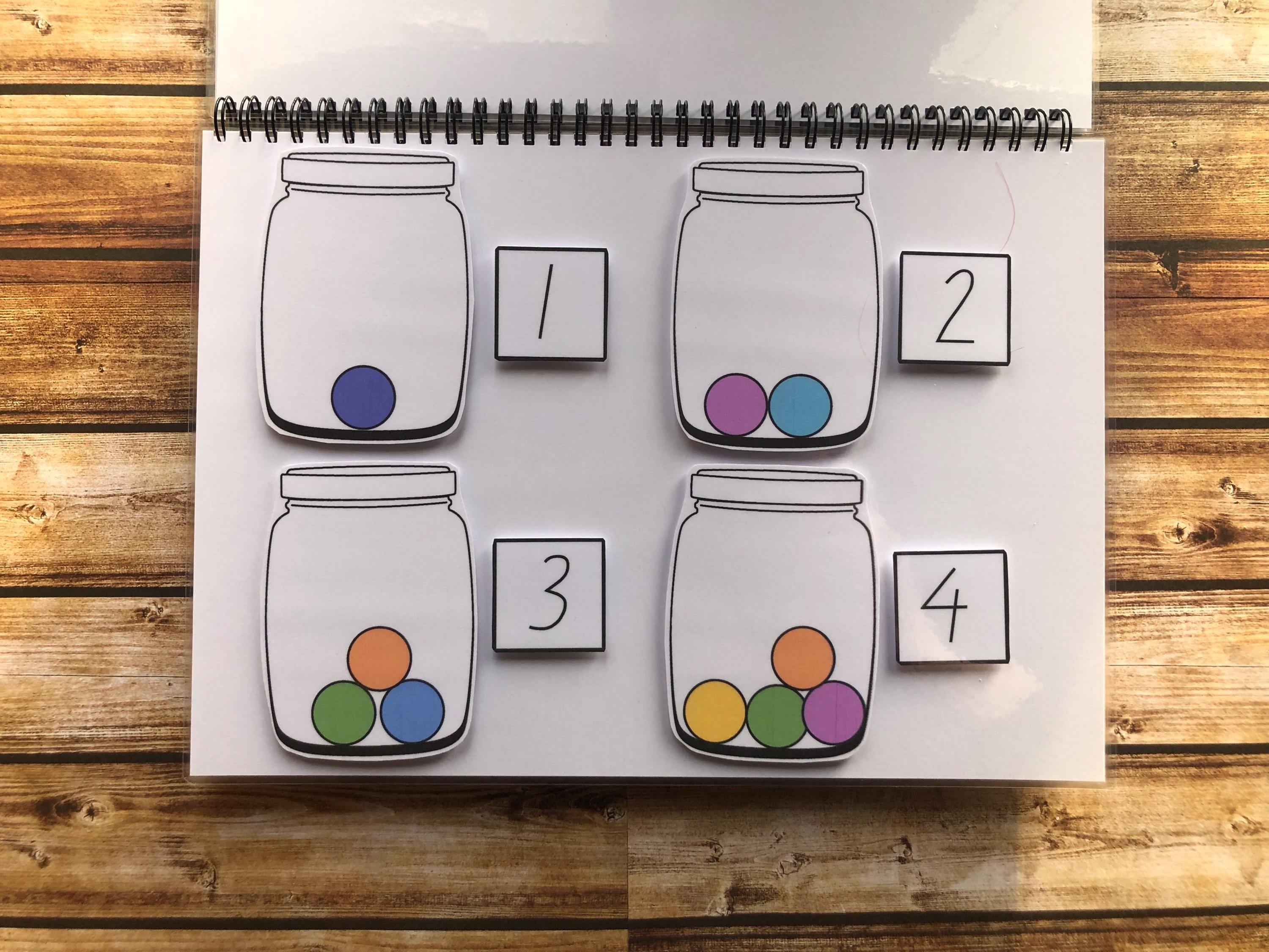 Counting Jars Busy Bag: Preschool Math Activity (digital Download) PDF ...
