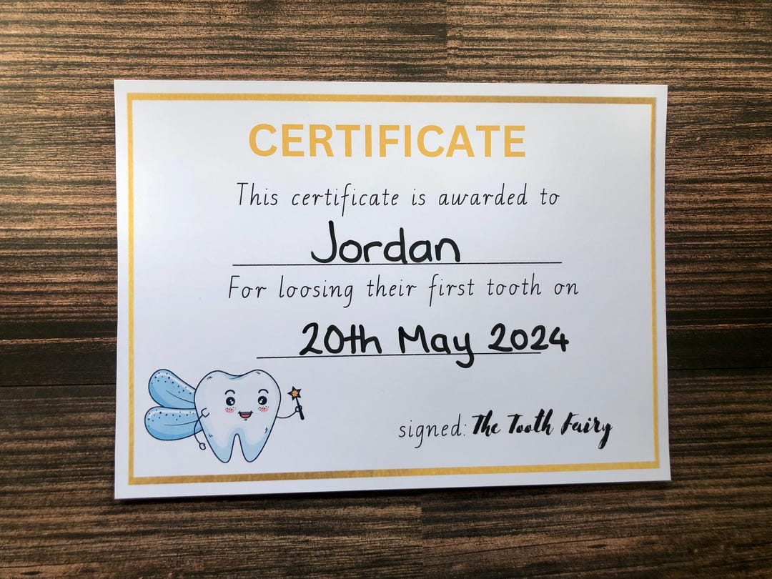 Tooth Fairy Certificate, Tooth Fairy Pack, Tooth Fairy Note, First ...