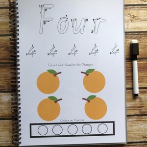 Numbers Busy Book, Printables, Preschool Printable, Homeschool Activity ...