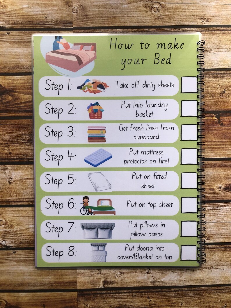 Cleaning Checklist With Pictures, Adhd Cleaning Checklist, Autism ...