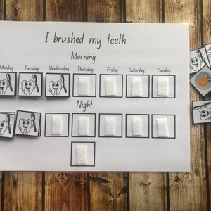 Tooth Brushing Reward Chart | Kids Routine Chart | Reusable Behaviour ...
