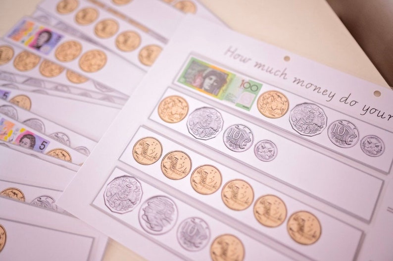 Australian Money Busy Book Printable, Coins & Notes Counting Activities ...