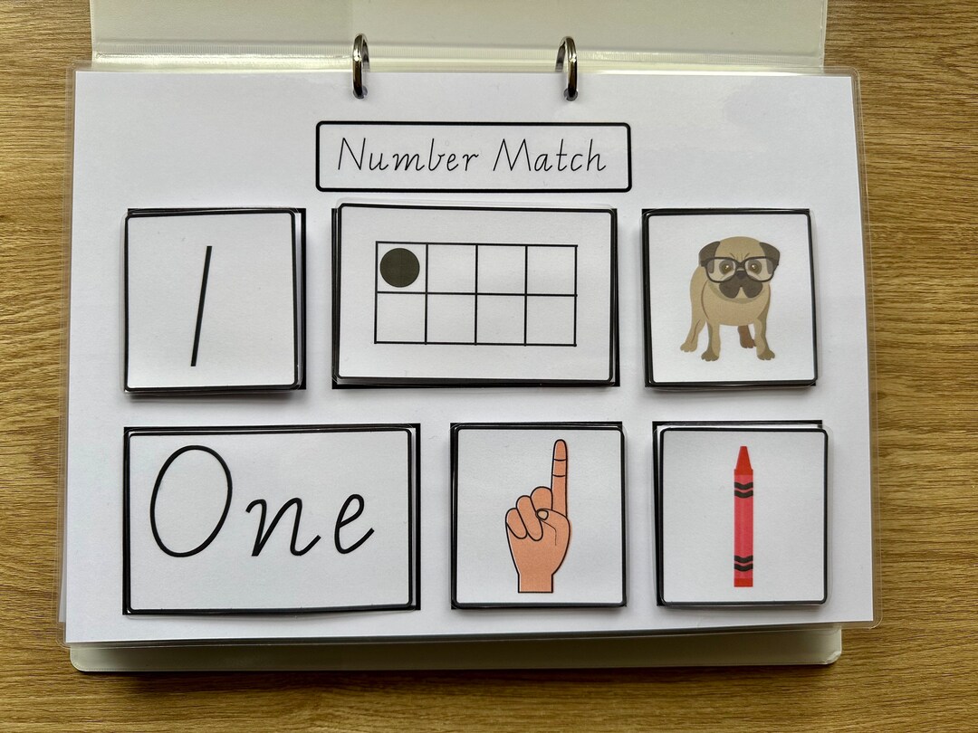 Number Matching, Learning Numbers, Busy Book, for Toddler, for Kids ...