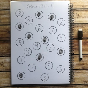 Numbers Busy Book, Printables, Preschool Printable, Homeschool Activity ...