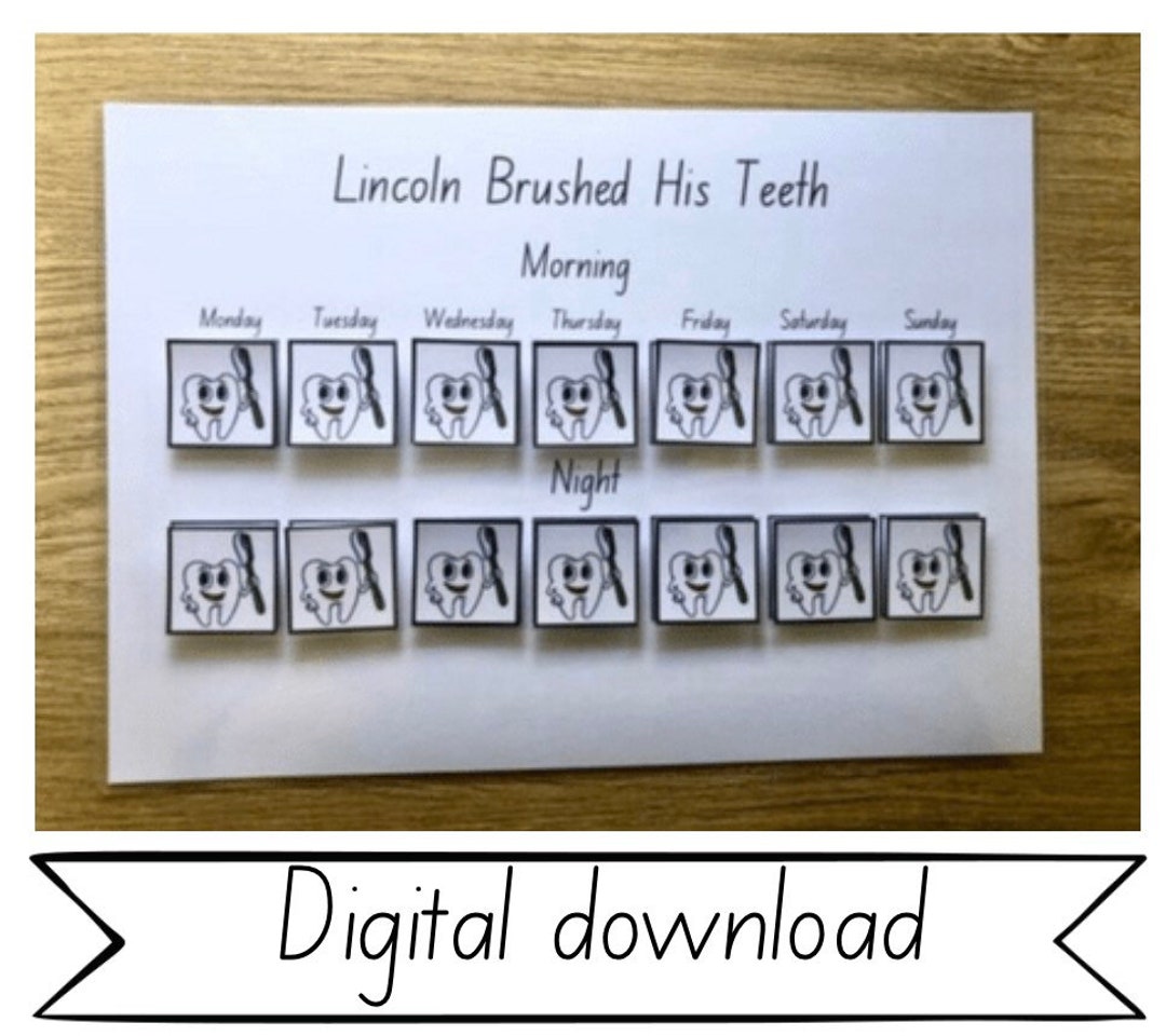 Toothbrushing Reward Chart, Reward Chart for Kids, Educational Poster ...