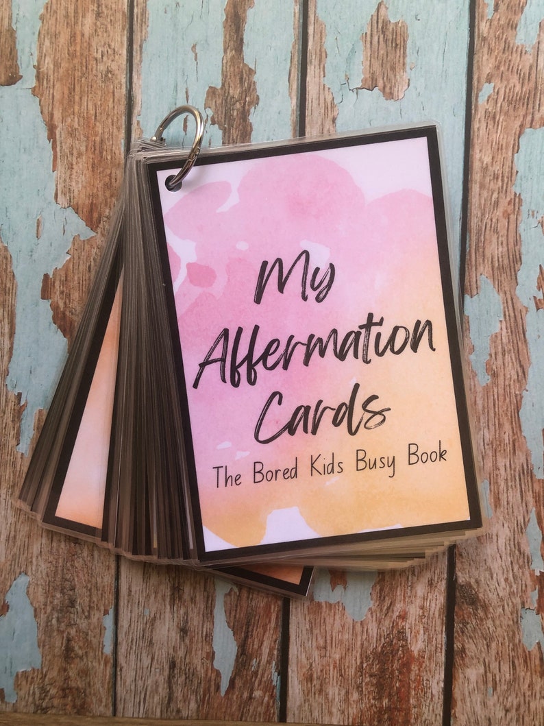 Positive Affirmations for Kids, Motivational Flashcards, Empowering ...