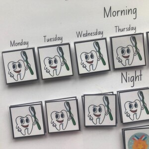 Tooth Brushing Reward Chart | Kids Routine Chart | Reusable Behaviour ...