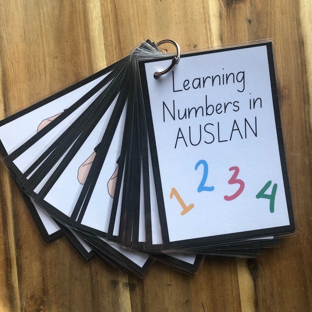 Australian Sign Language Numbers Flashcards AUSLAN - Etsy Australia
